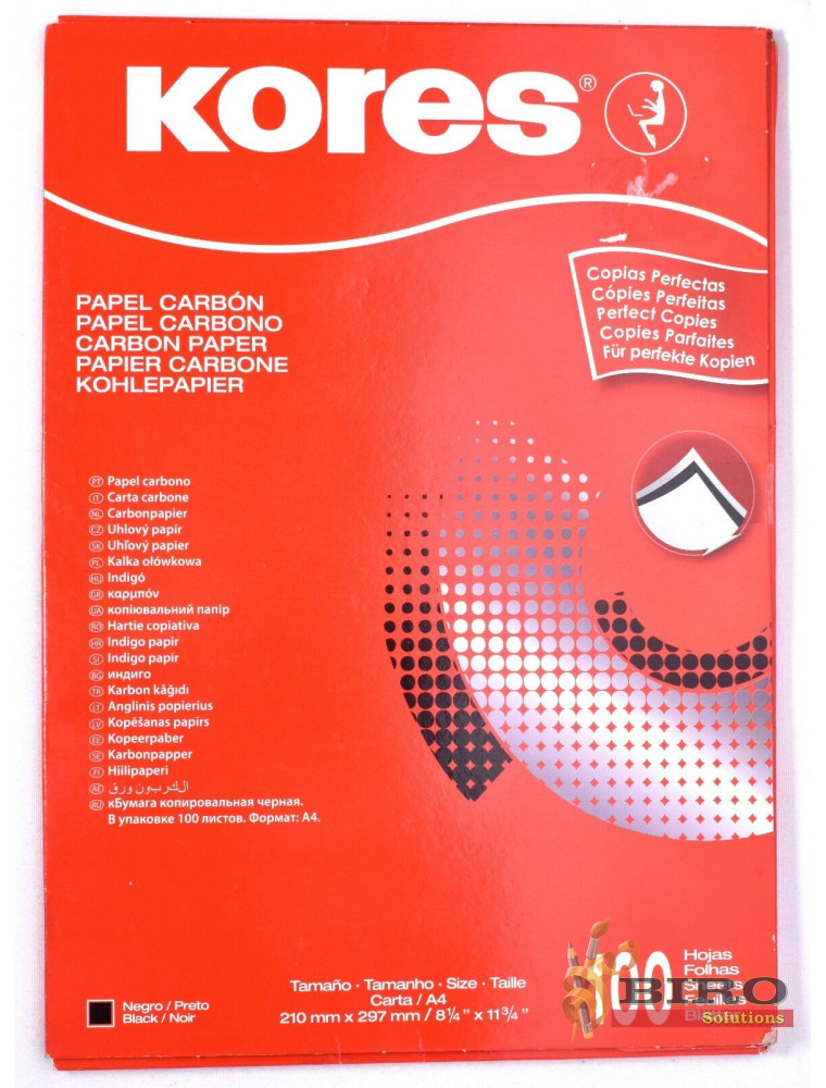 Birosolutions - Hîrtie INDIGO KORES, neagră, 100 foi.
