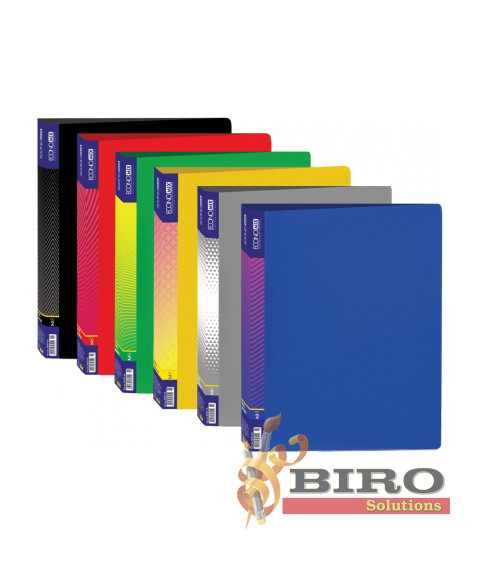 Mapă plastic cu 2 inele A4, culori asorti, ECONOMIX | Biro Solutions