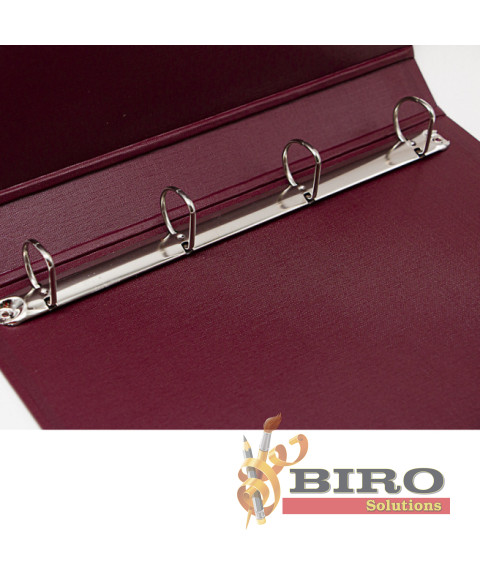 Birosolutions - Mapă PVC cu 4 inele, A4/4D/35mm, bordo, OfficeLine