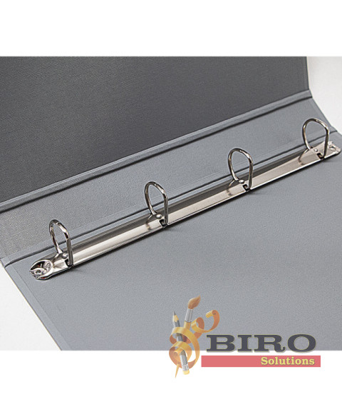 Birosolutions - Mapă PVC cu 4 inele, A4/4D/35mm, gri, OfficeLine