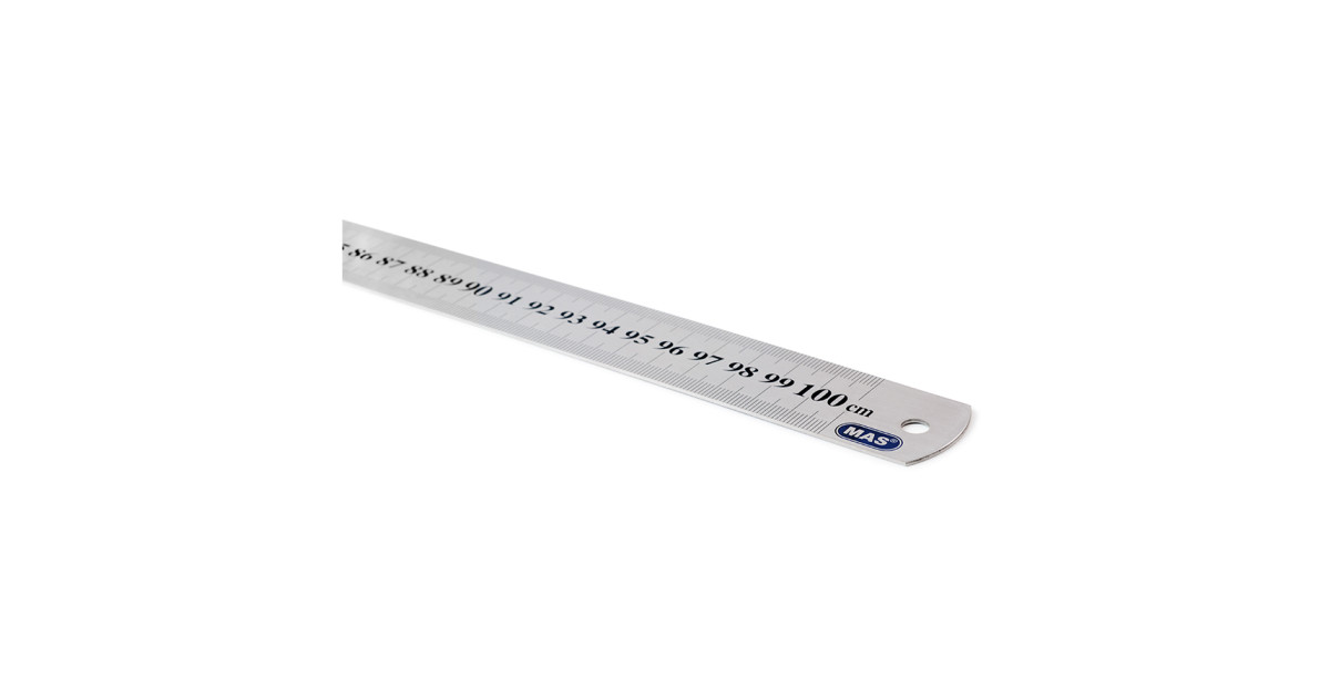 Birosolutions - Riglă din metal 100 cm MAS