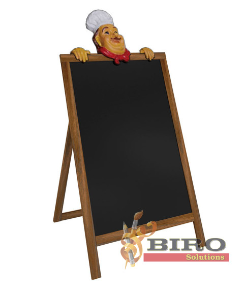 Tabla Creta pentru Meniu 60x85 cm, Rama Lemn, PANDA – Ideală pentru ...