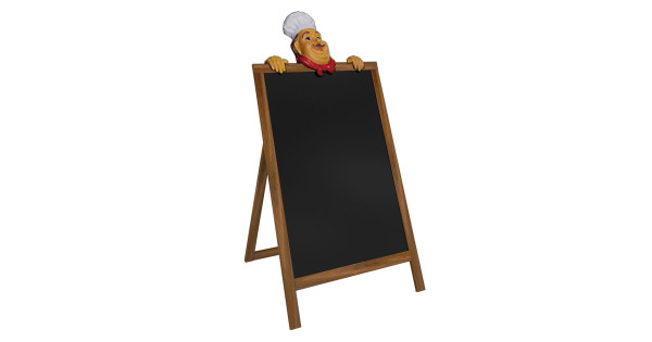 Tabla Creta pentru Meniu 60x85 cm, Rama Lemn, PANDA – Ideală pentru ...