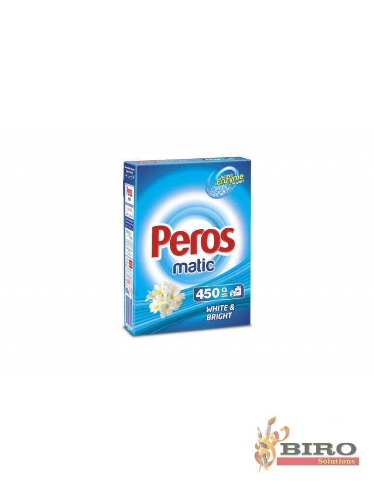 Detergent praf automat Peros 450 g – cutie carton – curățare eficientă