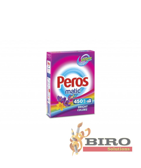 Detergent praf automat Peros 450 g – cutie carton – curățare eficientă